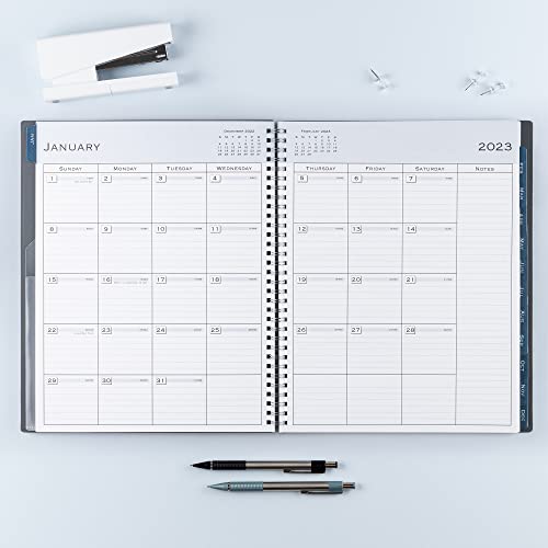 Blue Sky 2023 Weekly and Monthly Planner, January - December, 8.5" x 11", Flexible Cover, Wirebound, Passages (142073)