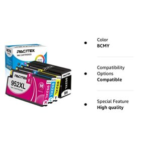 PACITEK Compatible 952XL Ink Cartridge use with HP Officejet Pro 7740 Printer 8710 8715 8725 8720 8715 Printers Ink Cartridges