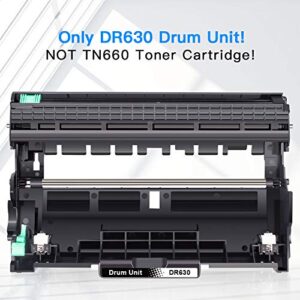 LxTek Compatible Drum Unit Replacement for Brother DR630 DR-630 High Yield to use with HL-L2300D MFC-L2705DW HL-L2300D MFC-L2720DW HL-L2320D Printer (2 Black)