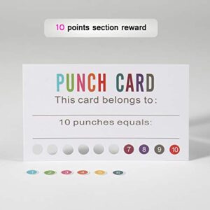 ONEDONE Reward Punch Cards (Pack of 200) Behavior Incentive Awards for Kids Students Teachers Home Classroom School Business Loyalty Gift Card - 3.5" x 2"