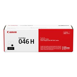 canon genuine toner, cartridge 046 black, high capacity (1254c001), 1 pack, for canon color imageclass mf735cdw, mf733cdw, mf731cdw, lbp654cdw laser printer