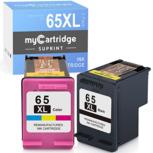 65XL Ink Cartridge Combo Pack Remanufactured Ink Cartridge Replacement for HP 65XL 65 XL for HP Envy 5055 5052 5000 DeskJet 3755 3752 2652 2600 3772 2622 Printer Black Color 65 Ink Cartridge