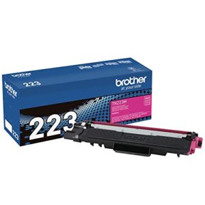 brother genuine tn223m, standard yield toner cartridge, replacement magenta toner, page yield up to 1,300 pages, tn223, amazon dash replenishment cartridge