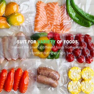 Vacuum Sealer Bags,Heavy Duty Pre-Cut Design Commercial Grade 4x6 Inch Food Sealable Bag for Heat Seal Food Storage,Smell Proof Bags Boilsafe to 280°F Freezable, Resizable,Reuseable (100Pcs)