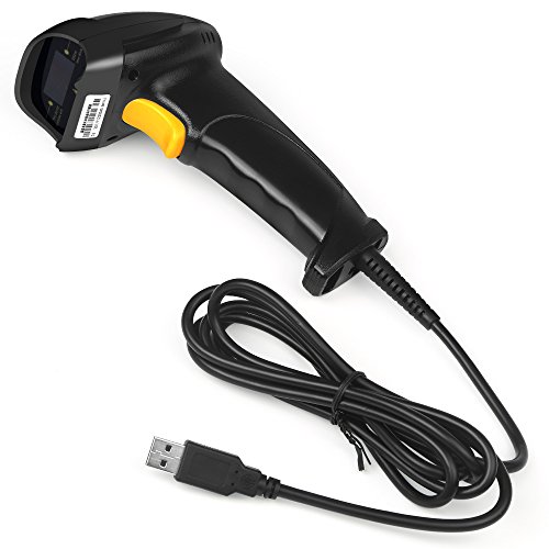 Handheld USB Barcode Scanner Wired Automatic 1D Bar Code Reader for Supermarket, Convenience Store, Warehouse