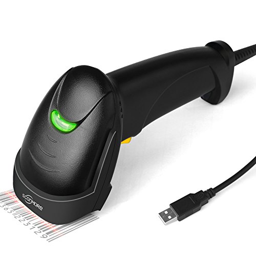 Handheld USB Barcode Scanner Wired Automatic 1D Bar Code Reader for Supermarket, Convenience Store, Warehouse