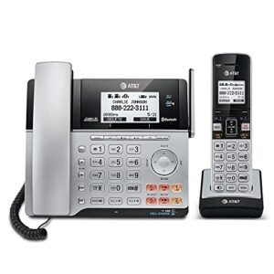 at&t tl86103 2-line corded/cordless for small business with answering machine, 2-mailboxes, connect-to-cell, caller id announcer, intercom, line-power, long range & expandable to 12 handsets