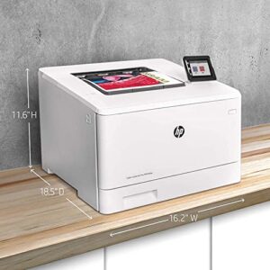 HP Laserjet Pro M454dw Wireless Color Laser Printer (W1Y45A), Print Only, 28ppm, 600x600 dpi, Duplex Printing, 2.7" Color Touchscreen Display, Auto On/Off Technology, Wi-Fi, Lanbertent Printer Cable