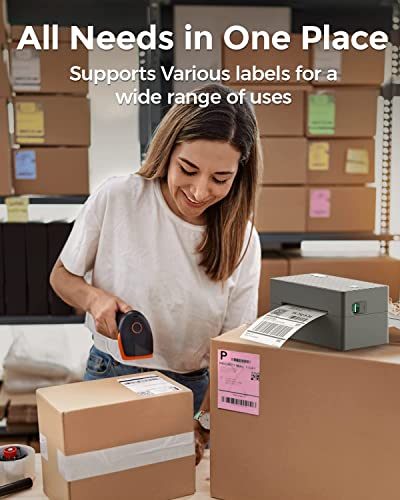 paperang - Bluetooth & USB Thermal Printer for Shipping Label (4 x 6 in), 203 DPI Portable Sticker Maker, Wireless Printing from iOS & Android Phone via App, Connect Mac & Windows OS with USB