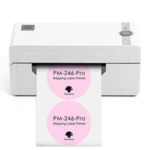 phomemo label printer- thermal shipping printer 4×6 label printer for shopify, fedex, ebay, etsy, barcode, mailing, adress labels, postage, pm-246 pro