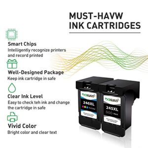 batuto Remanufactured Inkjet Replacement for Canon PG-245XL CL-246XL 245 246 XL (1 Black, 1 Tri-Color) for Pixma MX492 MX490 MG2520 MG2920 MG2420 MG2522 MG2922 MG2525 MG3022 MG3020 IP2820