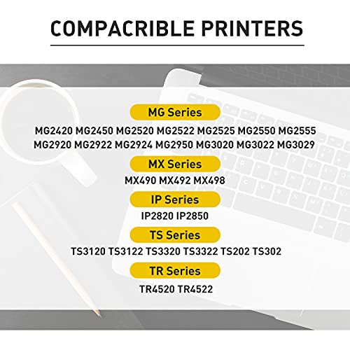 batuto Remanufactured Inkjet Replacement for Canon PG-245XL CL-246XL 245 246 XL (1 Black, 1 Tri-Color) for Pixma MX492 MX490 MG2520 MG2920 MG2420 MG2522 MG2922 MG2525 MG3022 MG3020 IP2820