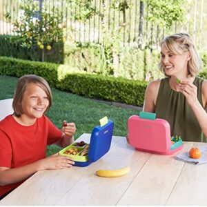 Bentgo® Pop - Leak-Proof Bento-Style Lunch Box with Removable Divider for 3-4 Compartments - Perfect for Kids 8+ and Teens, Microwave/Dishwasher Safe, BPA-Free & Sustainable (Navy Blue/Chartreuse)