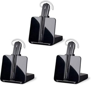 plantronics cs540 dect wireless headset, convertible, 3-pack