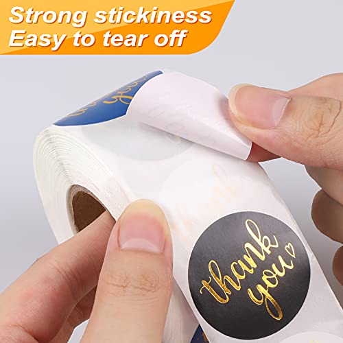 800Pcs Thank You Stickers 1.5", 4-Color Thank You Stickers Roll, Thank You for Small Business Adhesive Sticker Labels, Round Stickers for Business, Birthdays, Weddings, Giveaways, Party