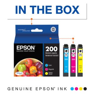 EPSON T200 DURABrite Ultra Ink Standard Capacity Color Combo Pack (T200520-S) for select Epson Expression and WorkForce Printers, Cyan