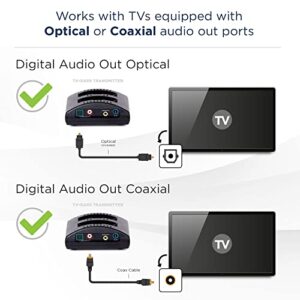 TV Ears Dual Digital Wireless Headset System - Use 2 Headsets at same time w/ Different Volume, Supports All TVs, Ideal for Seniors & Hearing Impaired, Infrared, Plug N' Play - Dr Recommended - 11841