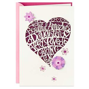 hallmark birthday card for daughter (heart cutout)