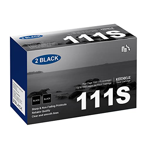 MLT-D111S Compatible Toner Cartridge Replacement for Samsung MLT-D111S 111S MLT111S D111S to Use with Samsung Xpress M2020W M2070FW M2070W M2020 M2024W Printer (Black, 2 Pack)