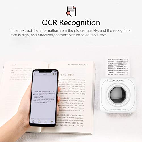 PAPERANG P1 Mini Pocket Printer BT Wireless Thermal Printer Portable Mobile Printer 200dpi for Photo Picture Receipt Memo Note Label Sticker Compatible with Android iOS Windows Mac