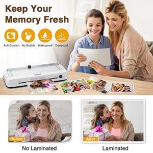 Laminator Machine with Laminating Sheets 20 Pouches, WORKIZE 9-Inch Thermal Laminator, Personal 5-in-1 A4 Desktop Laminating Machine Built-in Paper Trimmer Hole Puncher and Corner Rounder