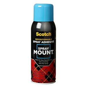 3M Safety Spray Mount Artist's Adhesive, One 10.25 Ounce Can (MMM6065), transparent, 3M6065