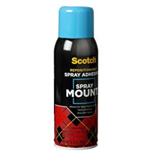 3M Safety Spray Mount Artist's Adhesive, One 10.25 Ounce Can (MMM6065), transparent, 3M6065