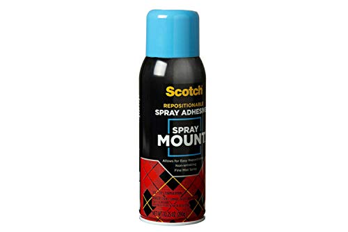 3M Safety Spray Mount Artist's Adhesive, One 10.25 Ounce Can (MMM6065), transparent, 3M6065