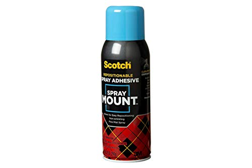 3M Safety Spray Mount Artist's Adhesive, One 10.25 Ounce Can (MMM6065), transparent, 3M6065