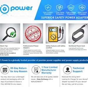 T POWER AC Adapter for Jiose Thermal Label Printer J500, BTJ500-WHITE & Phomemo PM246S ASprink PM-241-BT Bluetooth Thermal Shipping Label Printer ONLY Ac Dc Charger Power Supply