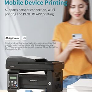 Pantum M6552NW All in One Laser Printer Scanner Copier with Auto Document Feeder, Wireless Multifunction Black and White Laser Printer, Black