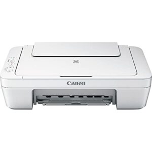 Canon PIXMA MG2521 All-in-One Hi-Speed USB Color Inkjet Printer - 3-in-1 Print, Scan, and Copy for Home Business Office, Up to 4800 x 600 Resolution, Auto Scan Mode, White, BROAGE Printer Cable