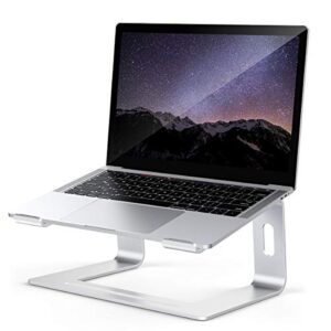 laptop stand for desk, detachable laptop riser notebook holder stand ergonomic aluminum laptop mount computer stand, compatible with macbook air pro, dell xps, lenovo more 10-18″ laptops