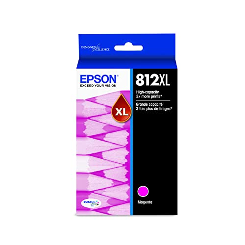 EPSON T812 DURABrite Ultra Ink High Capacity Magenta Cartridge (T812XL320-S) for select Epson WorkForce Pro Printers