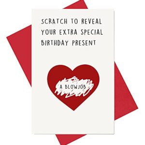 Scratch Birthday Card, Funny Special Birthday Present Interactive Card for Husband Boyfriend Fiance