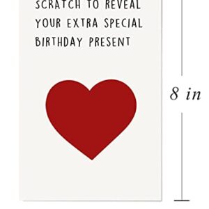 Scratch Birthday Card, Funny Special Birthday Present Interactive Card for Husband Boyfriend Fiance