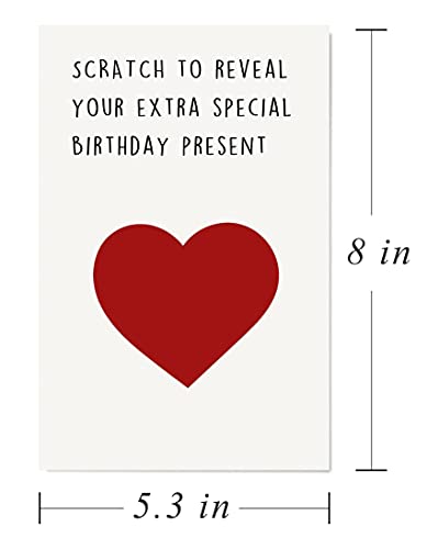 Scratch Birthday Card, Funny Special Birthday Present Interactive Card for Husband Boyfriend Fiance