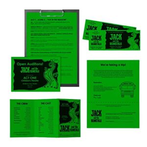 Neenah Astrobrights Color Paper, 8.5” x 11”, 24 lb/89 GSM, Gamma Green, 500 Sheets (21548)