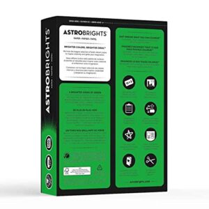 Neenah Astrobrights Color Paper, 8.5” x 11”, 24 lb/89 GSM, Gamma Green, 500 Sheets (21548)