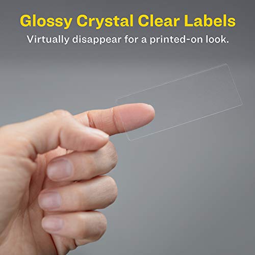 Avery 6521 Glossy Crystal Clear Address Labels for Laser & Inkjet Printers, 1" x 2-5/8", 300 Labels