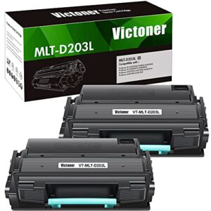 victoner compatible toner cartridge replacement for samsung 203l mlt d203l mlt-d203l mltd203l proxpress m3320nd m3870fw m4020nd m3370fd m3820dw m4070fr m4070fx printer (black, 2-pack)