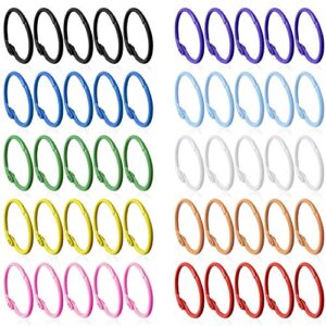 keychains or key rings, loose leaf binder rings for key chains, card rings, clip rings for book rings, school, home or office (50pcs 1 inch)