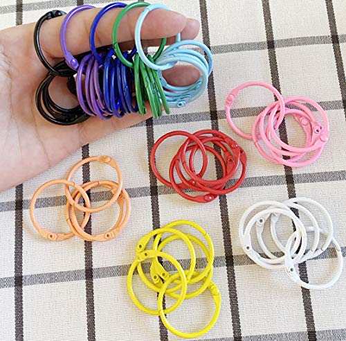 Keychains or Key Rings, Loose Leaf Binder Rings for Key Chains, Card Rings, Clip Rings for Book Rings, School, Home or Office (50Pcs 1 inch)