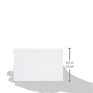 Oxford 4" x 6" Ruled White Index Cards, 100/Pack