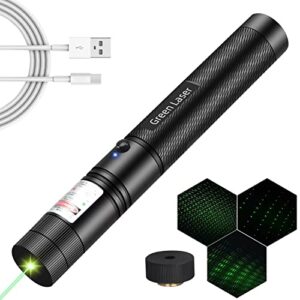 aulkery green laser pointer high power, strong laser pointer high power, 10000 feet long range laser pointer with star cap for projecto presentations