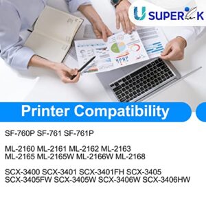 USUPERINK 1 Pack Compatible Toner Cartridge Replacement for Samsung MLT-D101S D101S 101S MLTD101S Black Use in ML-2166W ML-2160 ML-2165 SCX-3405W ML-2165W SCX-3405FW SCX-3400 SCX-3401FH Printer