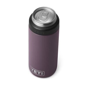 yeti rambler 12 oz. colster slim can insulator for the slim hard seltzer cans, nordic purple