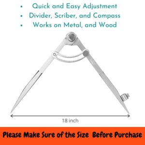 Mr. Pen- Professional Compass for Woodworking, 8 Inch Compass with Wing, Large Compass for Geometry, Compass Drawing Tool, Woodworking Compass, Pencil Compass for Carpenter, Drafting, Drawing Compass