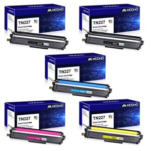 tn227 tn-227 tn-227bk/c/m/y high yield compatible toner cartridge replacement for brother tn227 tn-227 tn227bk tn223 tn223bk/c/m/y for mfc-l3770cdw hl-l3270cdw hl-l3290cdw mfc-l3710cw toner 5 packs