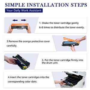 TN227 TN-227 TN-227BK/C/M/Y High Yield Compatible Toner Cartridge Replacement for Brother TN227 TN-227 TN227BK TN223 TN223BK/C/M/Y for MFC-L3770CDW HL-L3270CDW HL-L3290CDW MFC-L3710CW Toner 5 Packs